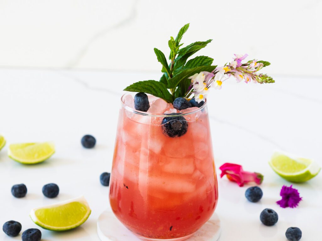 Blueberry Mojito Mocktail (Fresh, Minty & Alcohol-Free) - Mocktail Glow ...